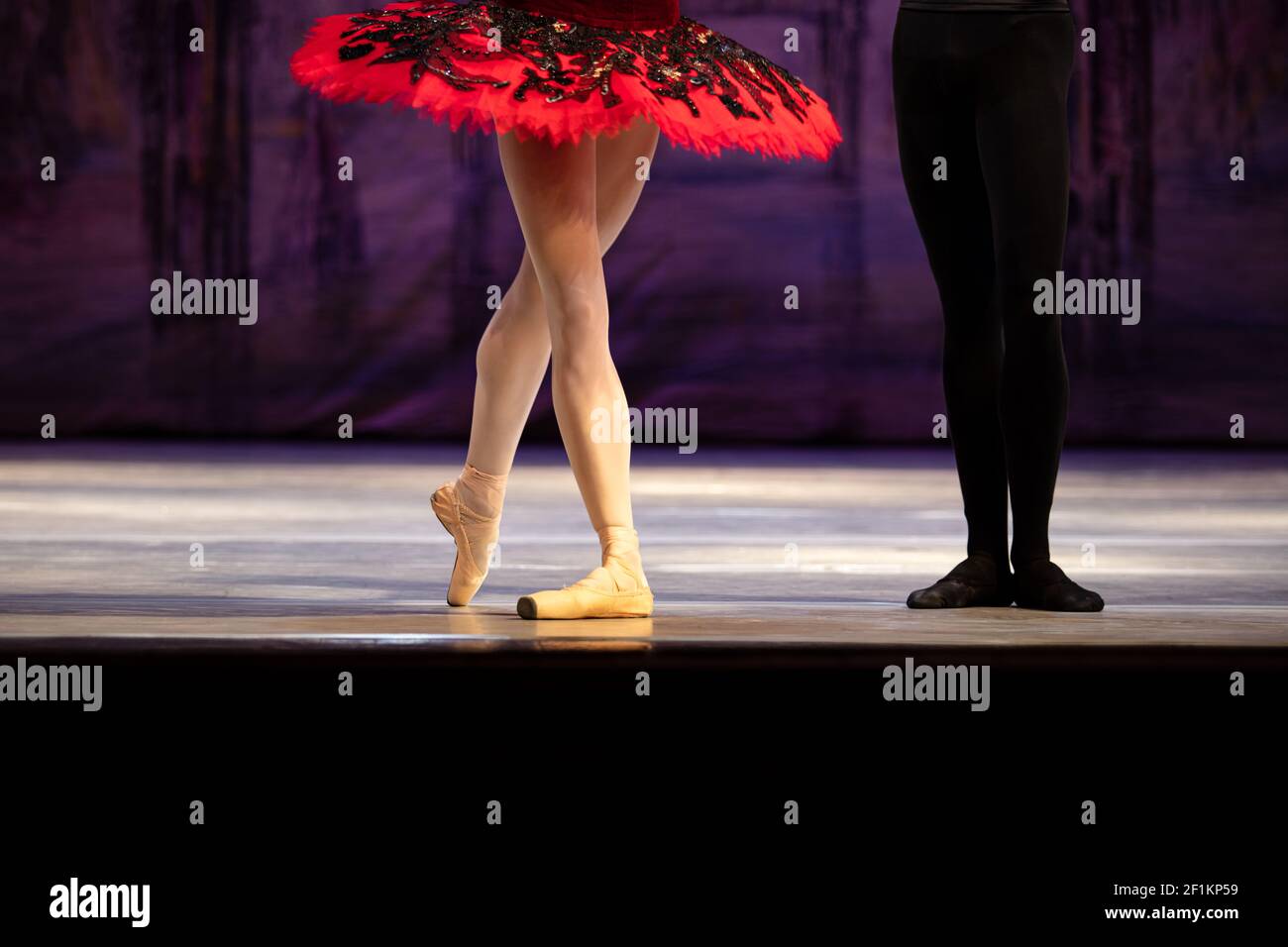 Closeup of classic ballet couple on stage Stock Photo - Alamy