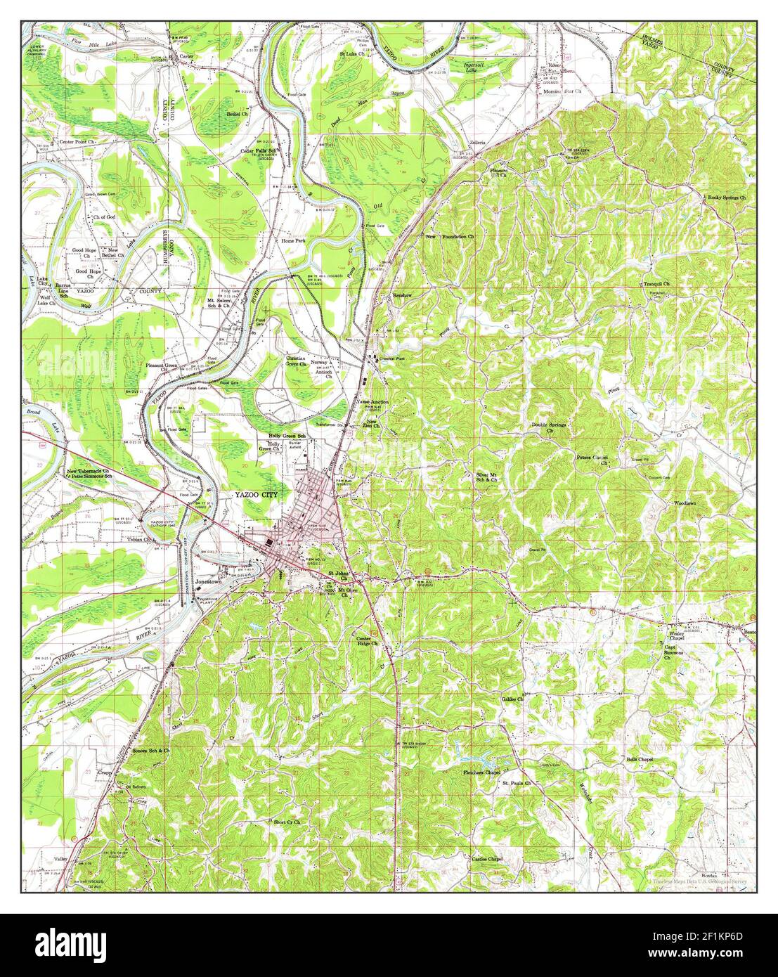 Yazoo city map hi-res stock photography and images - Alamy