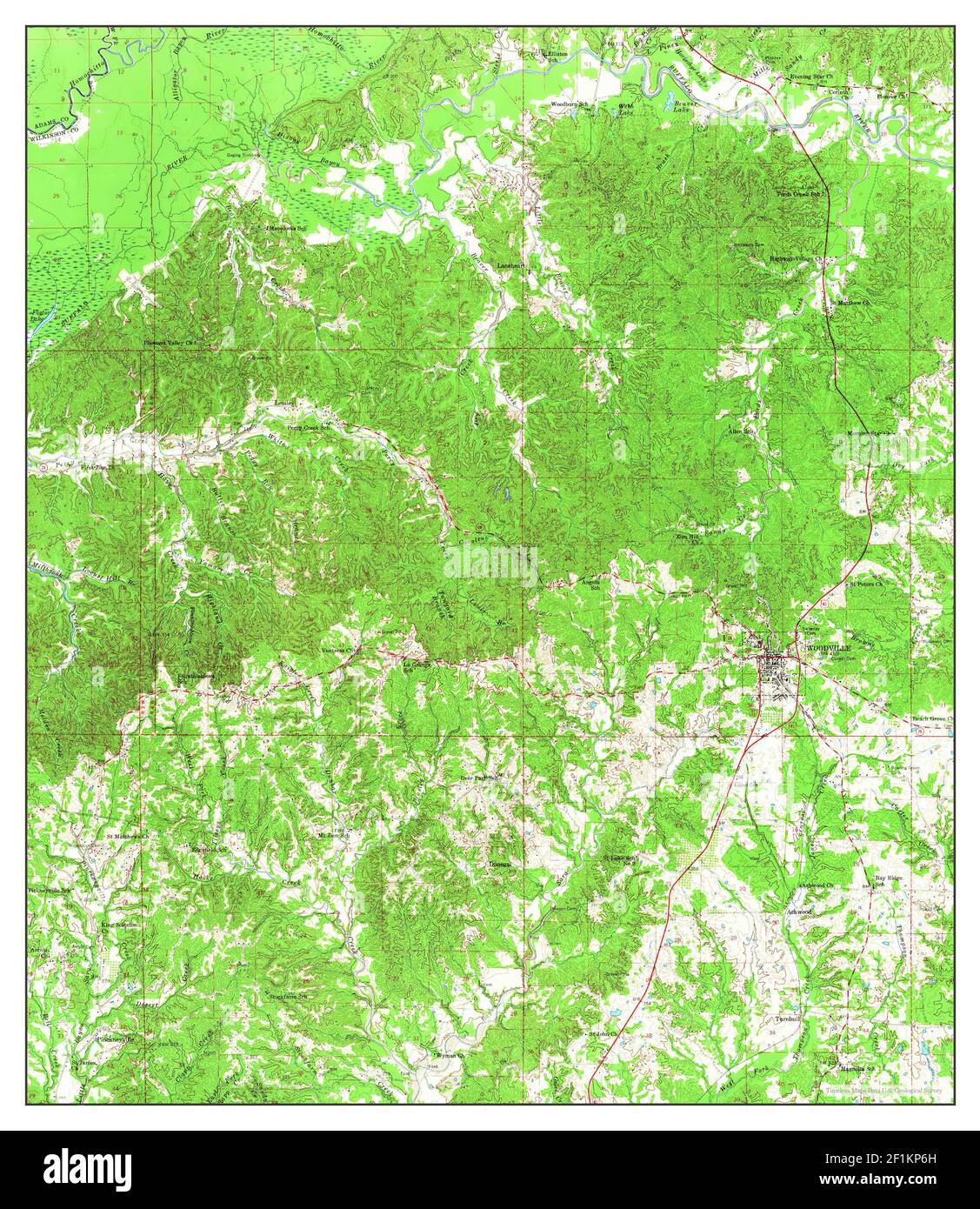 Woodville, Mississippi, map 1958, 1:62500, United States of America by ...
