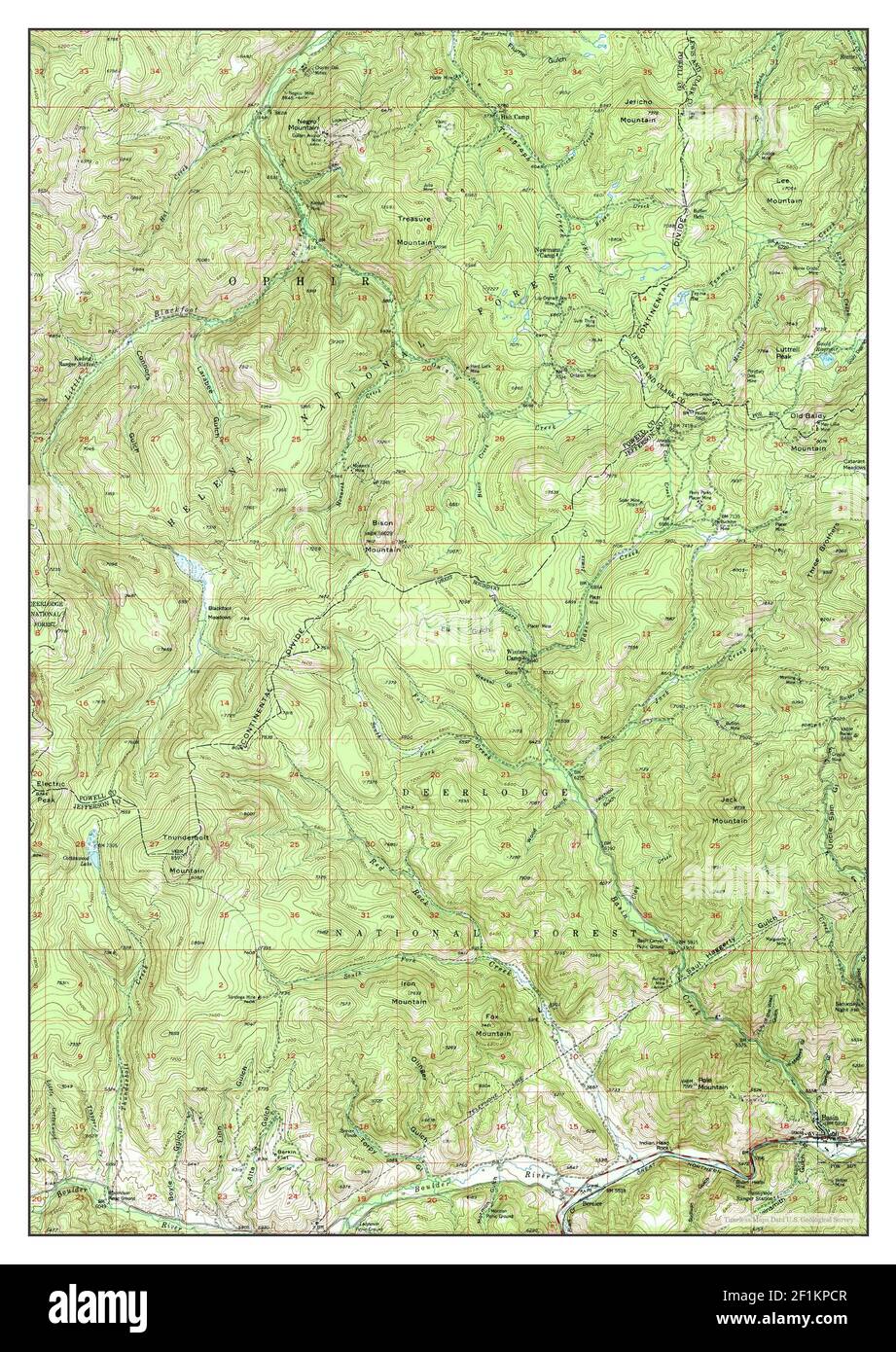 Basin, Montana, map 1954, 1:62500, United States of America by Timeless ...