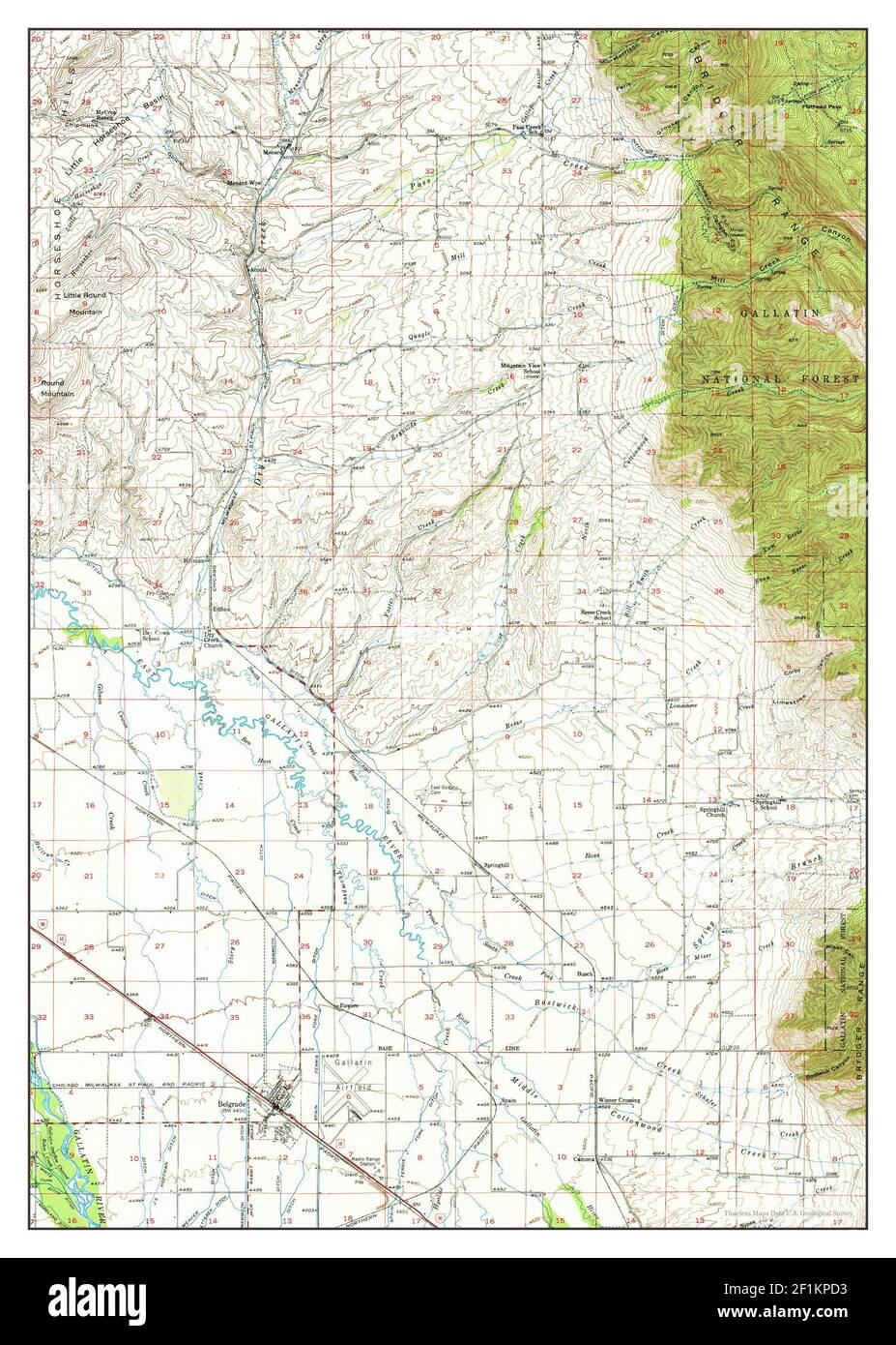 Map of belgrade montana hi-res stock photography and images - Alamy