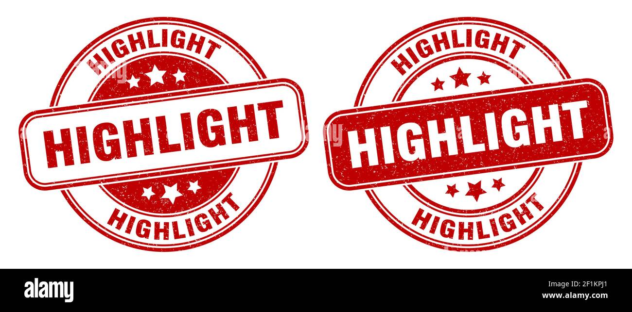 highlight stamp. highlight sign. round grunge label Stock Vector Image ...