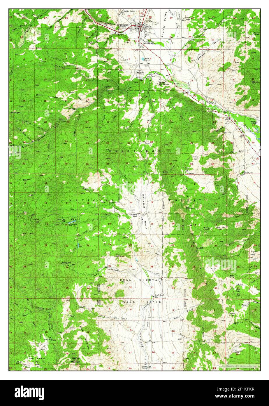 Map of boulder montana hi-res stock photography and images - Alamy