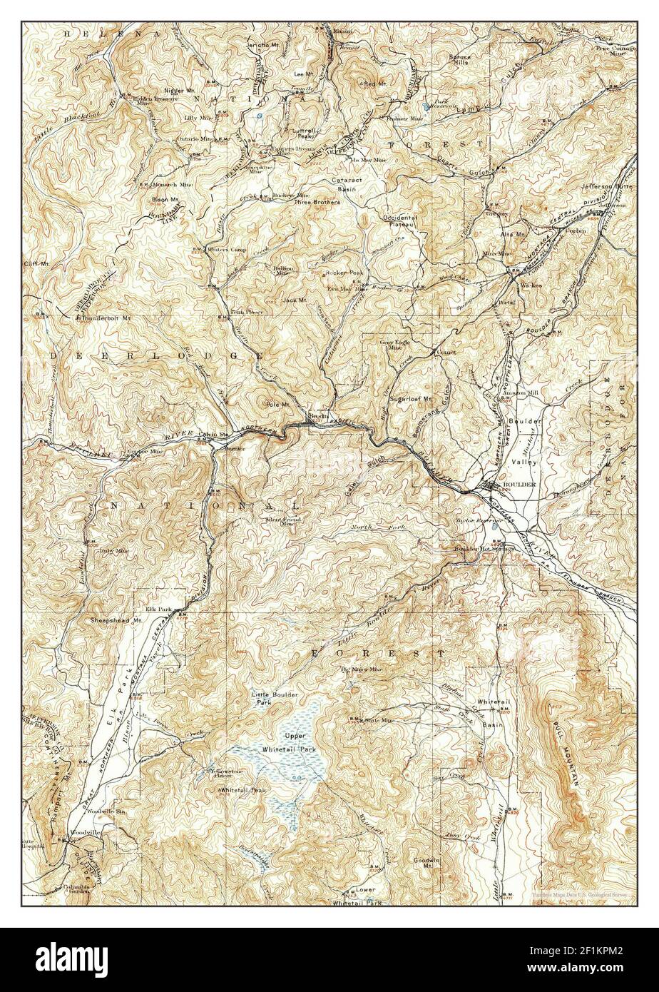 Map of boulder montana hi-res stock photography and images - Alamy