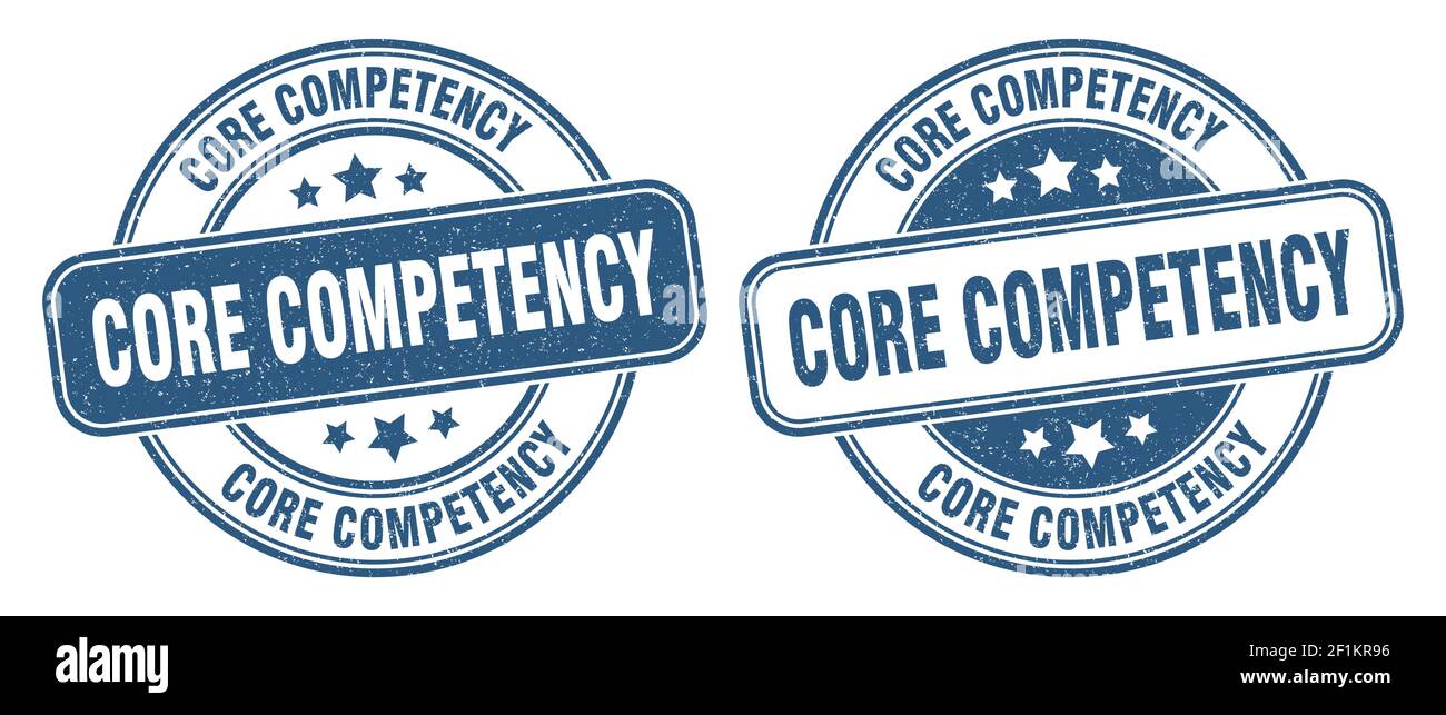 core competency stamp. core competency sign. round grunge label Stock ...