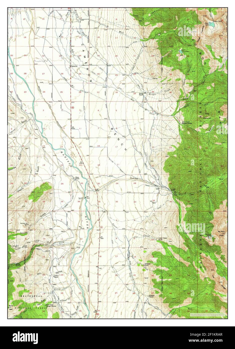 Cameron, Montana, map 1950, 1:62500, United States of America by ...