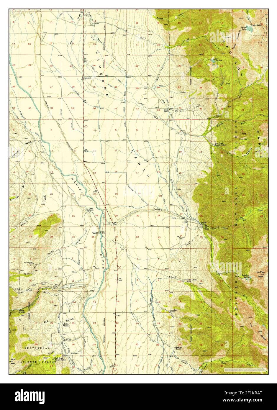 Map of cameron montana hi-res stock photography and images - Alamy