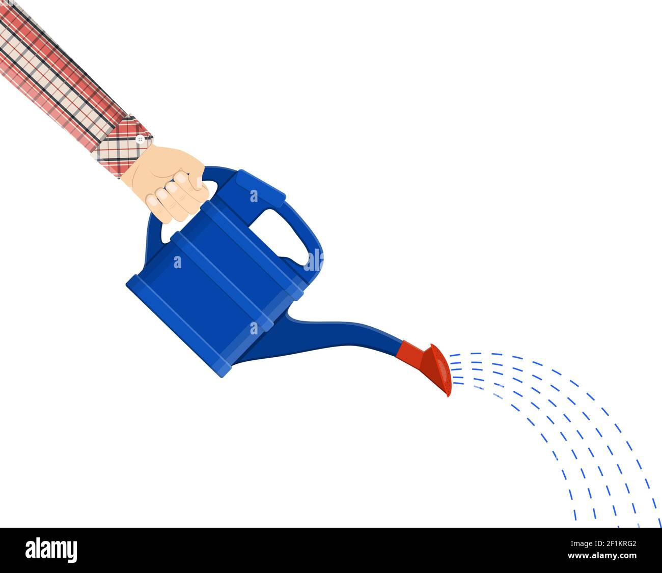 Blue watering can in Stock Vector Images - Alamy