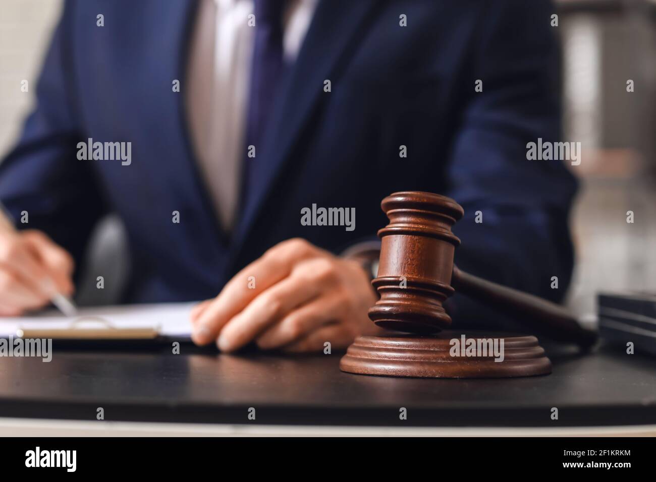 Lawyer working gavel table in hi-res stock photography and images - Alamy