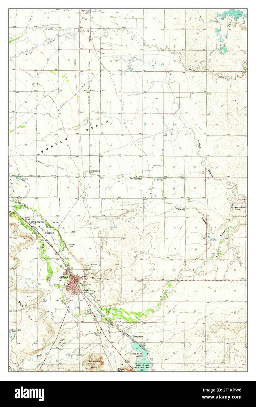 Choteau, Montana, map 1960, 1:62500, United States of America by ...