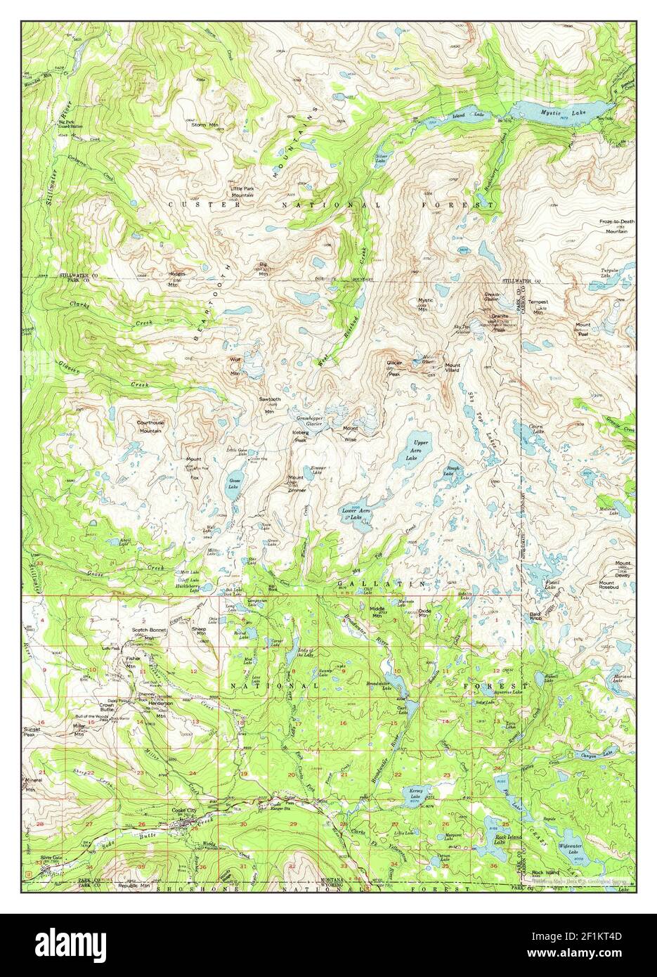 Cooke City, Montana, map 1956, 1:62500, United States of America by ...