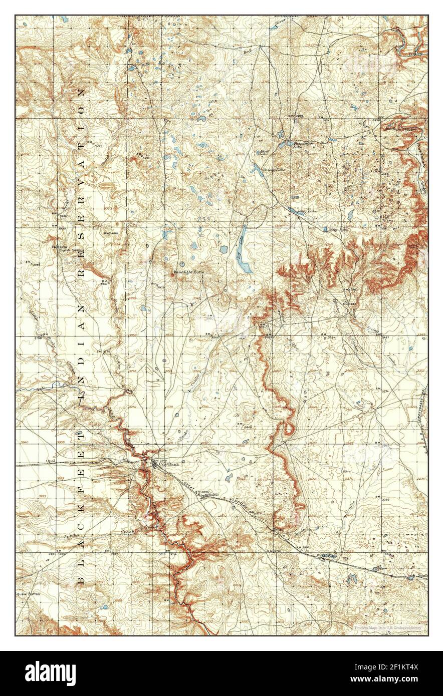 Cut Bank, Montana, map 1909, 1:125000, United States of America by ...