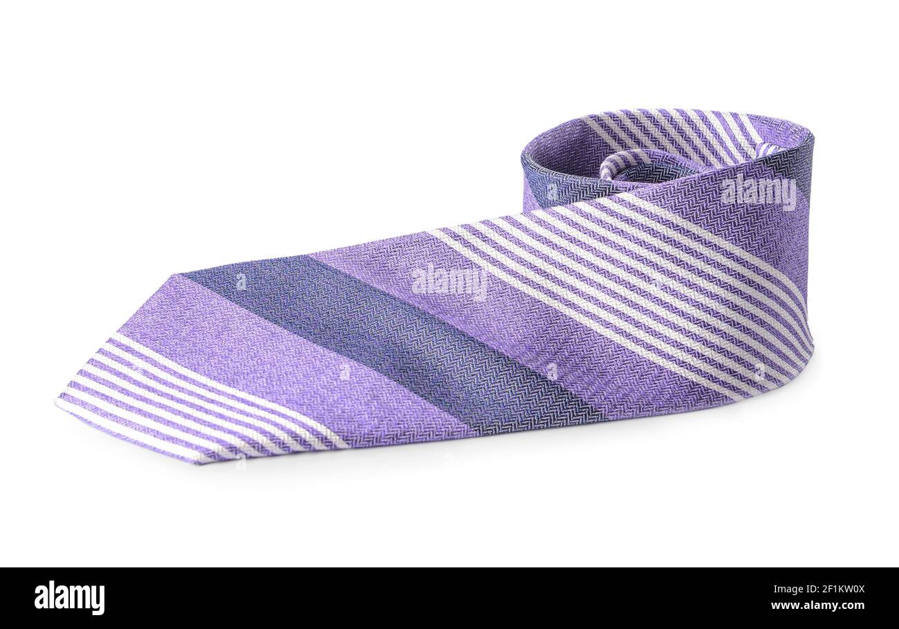 Stylish necktie on white background Stock Photo - Alamy