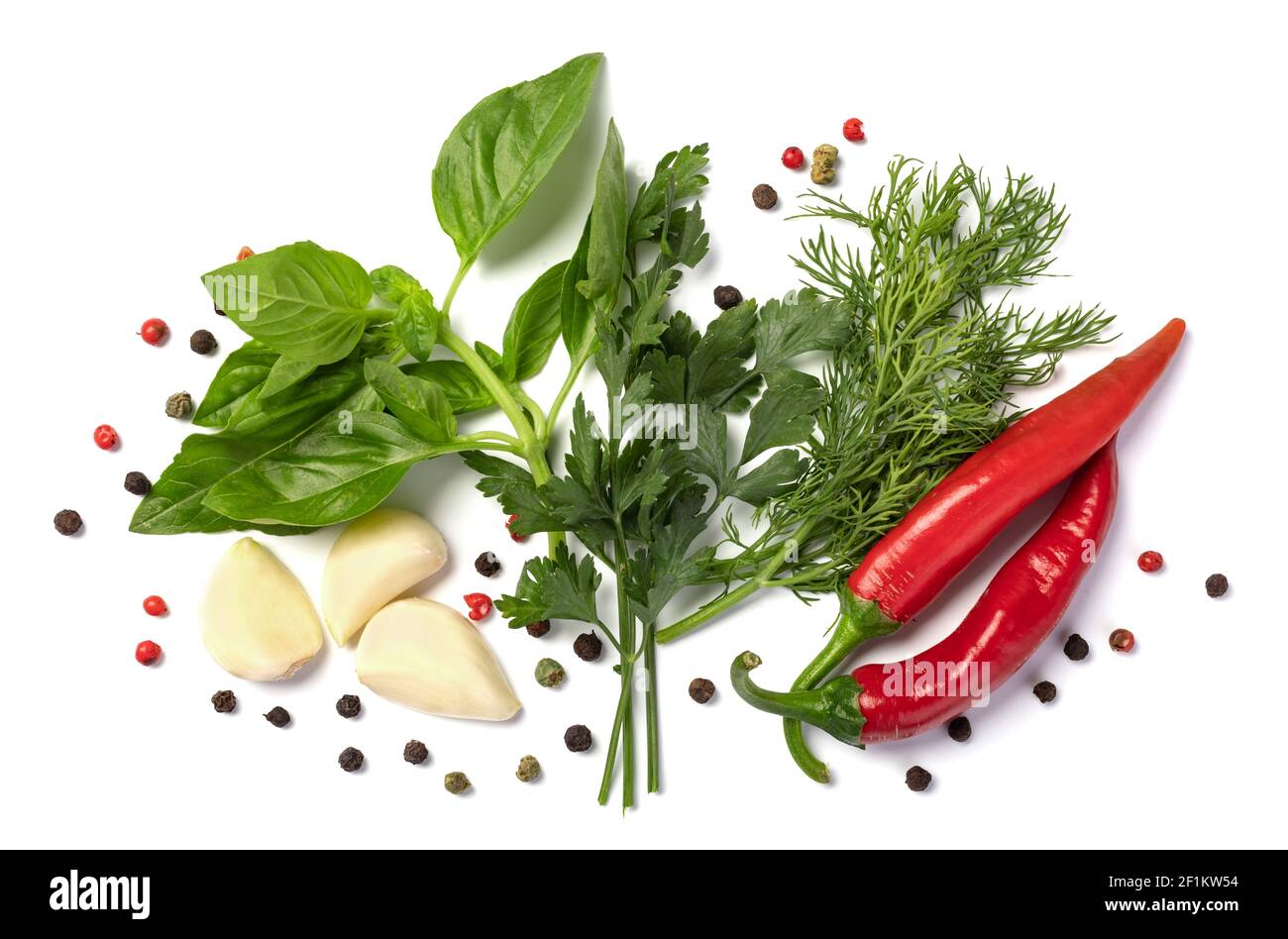 Bunch fresh dill top view Cut Out Stock Images & Pictures - Alamy
