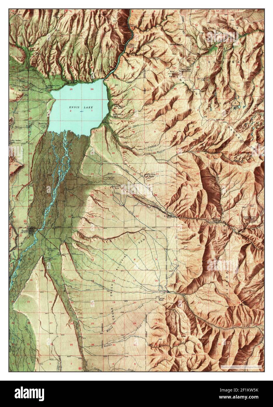 Ennis montana map hi-res stock photography and images - Alamy