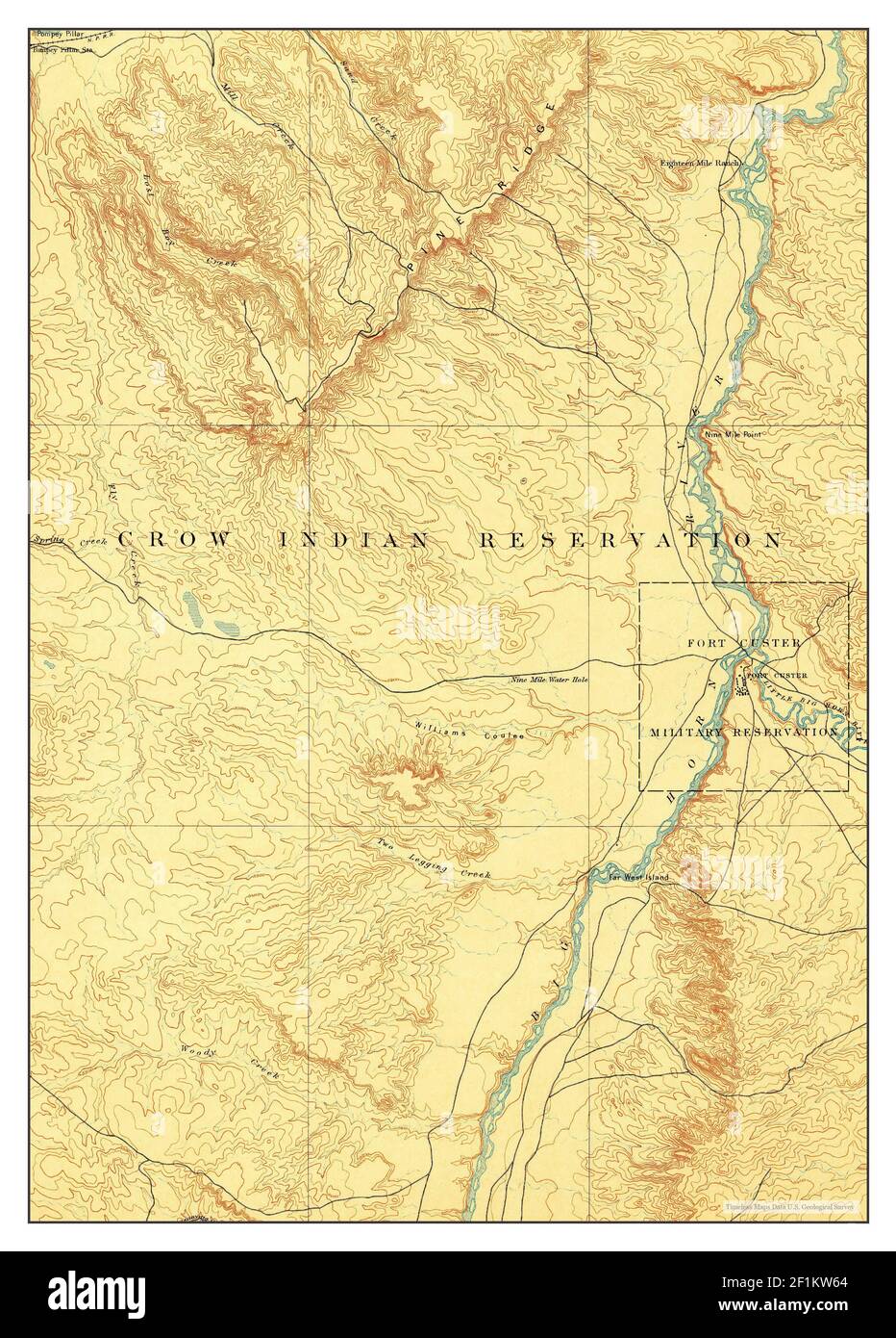 Map of custer montana hi-res stock photography and images - Alamy