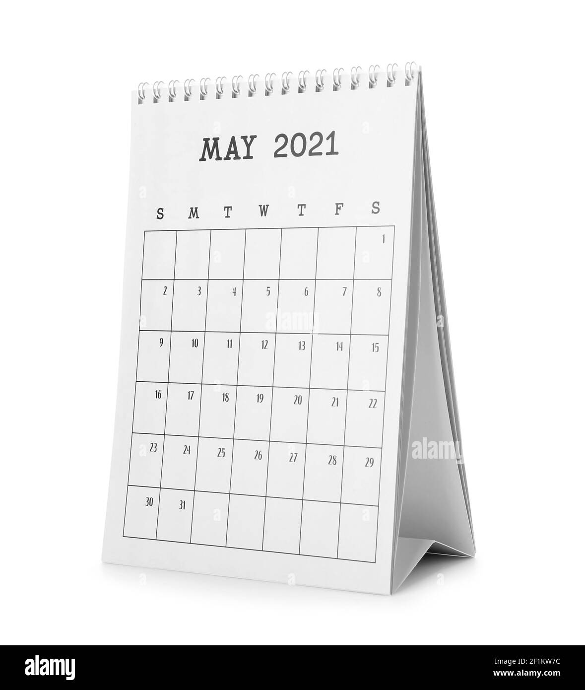 Flip paper calendar on white background Stock Photo - Alamy