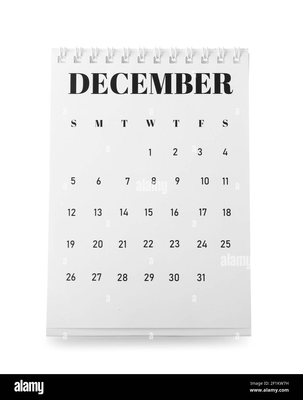 Flip paper calendar on white background Stock Photo - Alamy