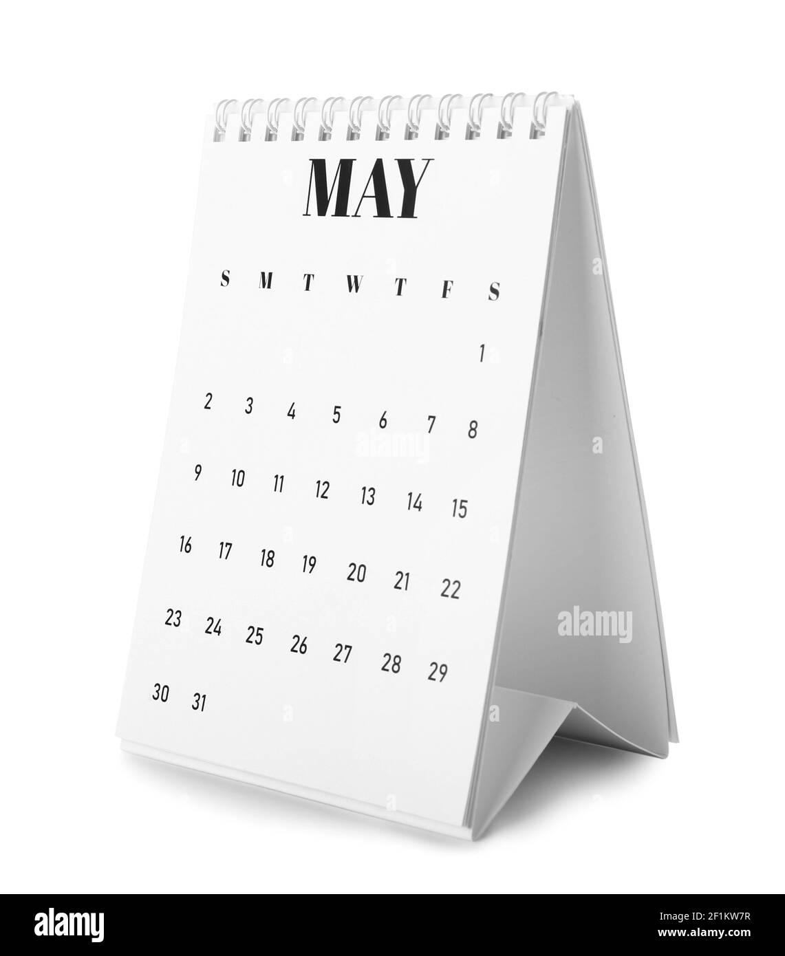 Flip paper calendar on white background Stock Photo - Alamy