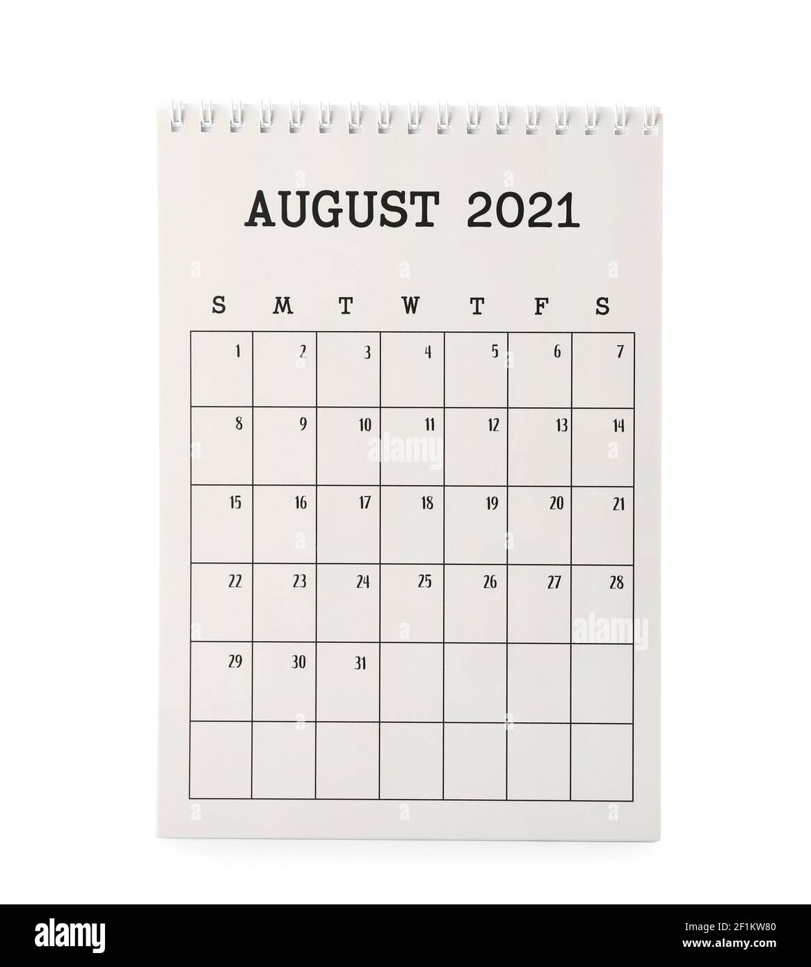 Flip paper calendar on white background Stock Photo - Alamy