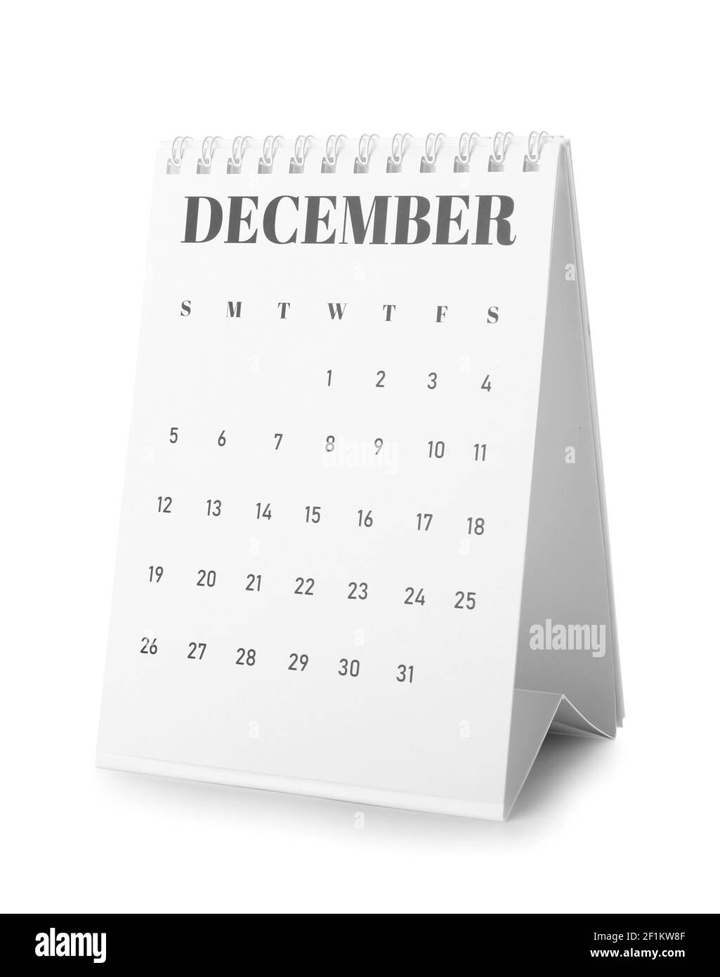 Flip paper calendar on white background Stock Photo - Alamy