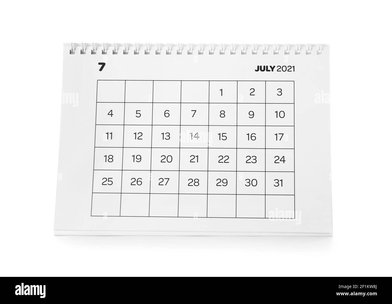 Flip paper calendar on white background Stock Photo - Alamy