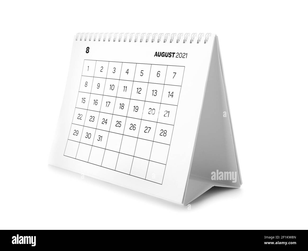 Flip paper calendar on white background Stock Photo - Alamy