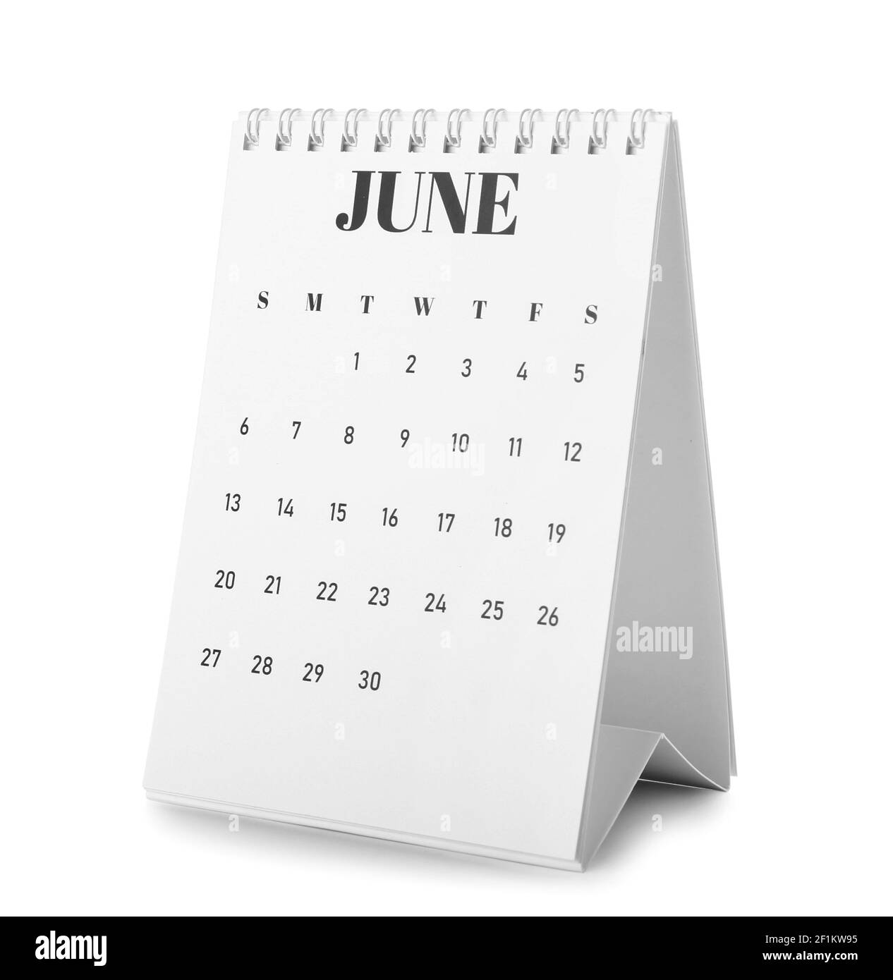 Flip paper calendar on white background Stock Photo - Alamy
