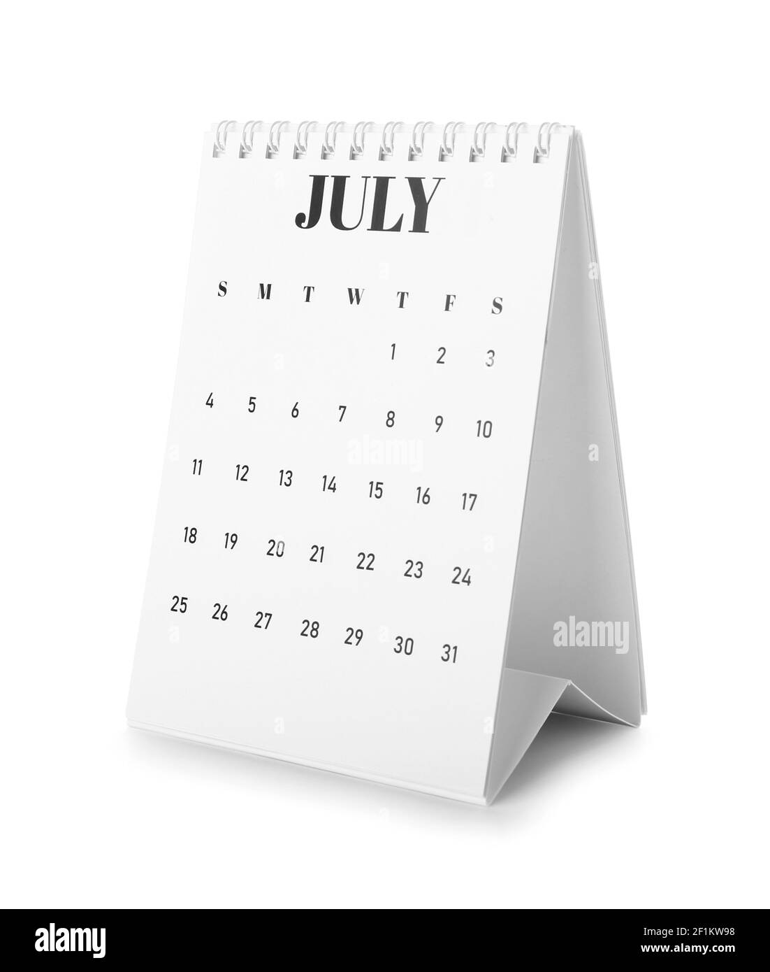 Flip paper calendar on white background Stock Photo - Alamy