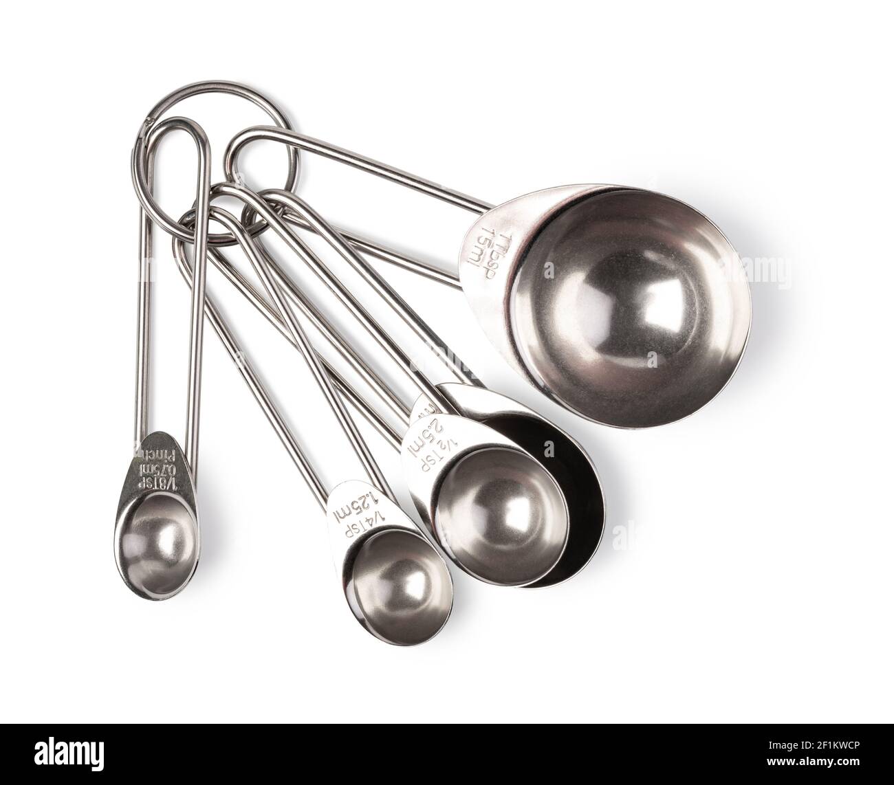 Steel measuring spoons Stock Photo - Alamy
