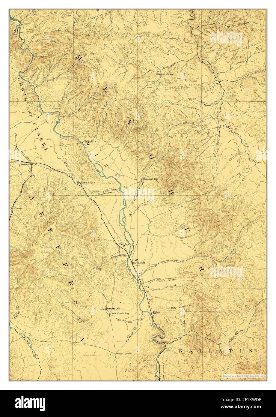 Fort Logan, Montana, map 1886, 1:250000, United States of America by ...