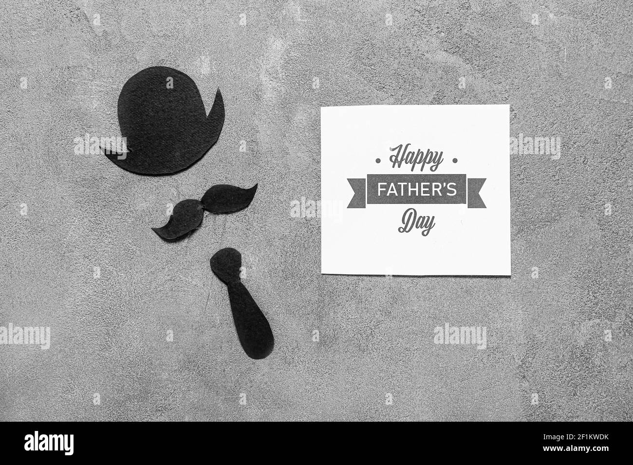 Composition for Father's Day on grey background Stock Photo - Alamy