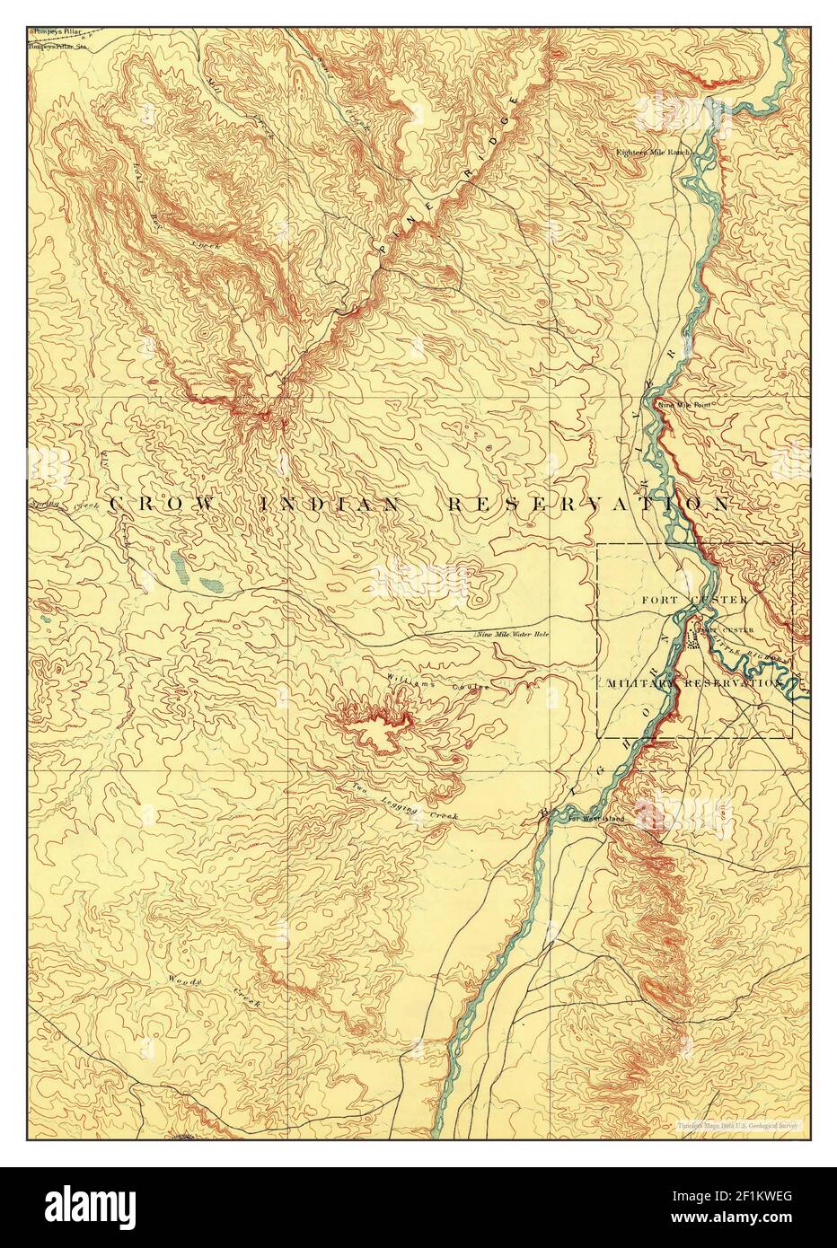 Map Of Custer Montana High Resolution Stock Photography and Images - Alamy