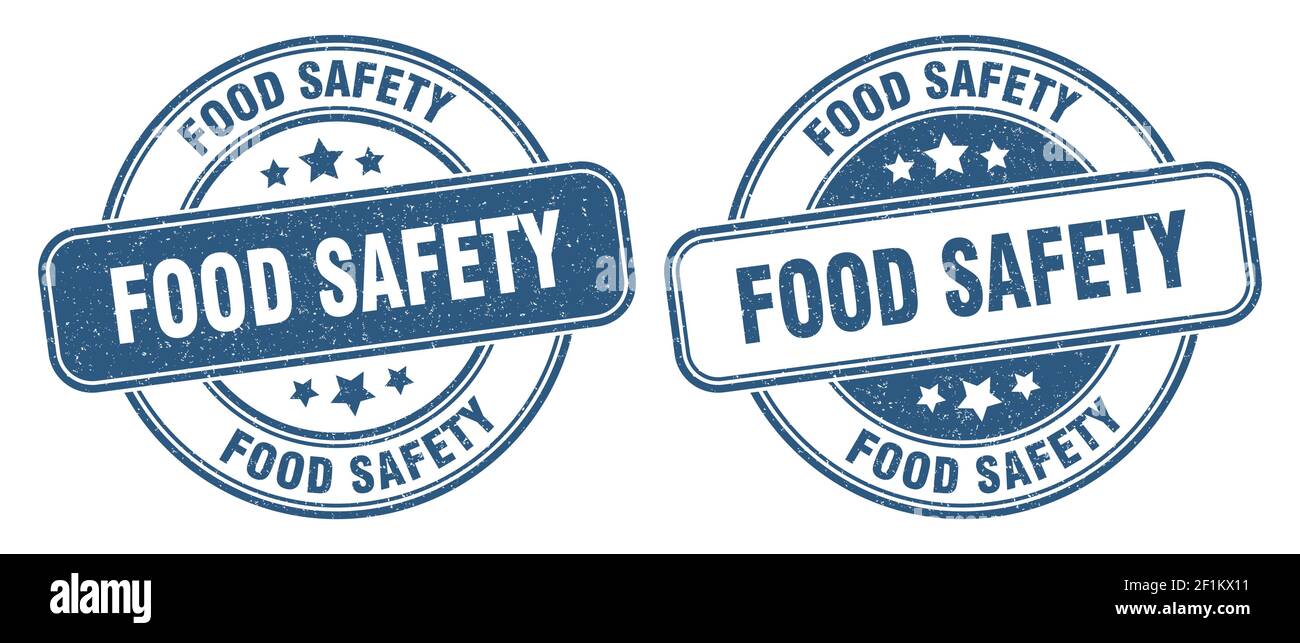 food safety stamp. food safety sign. round grunge label Stock Vector ...
