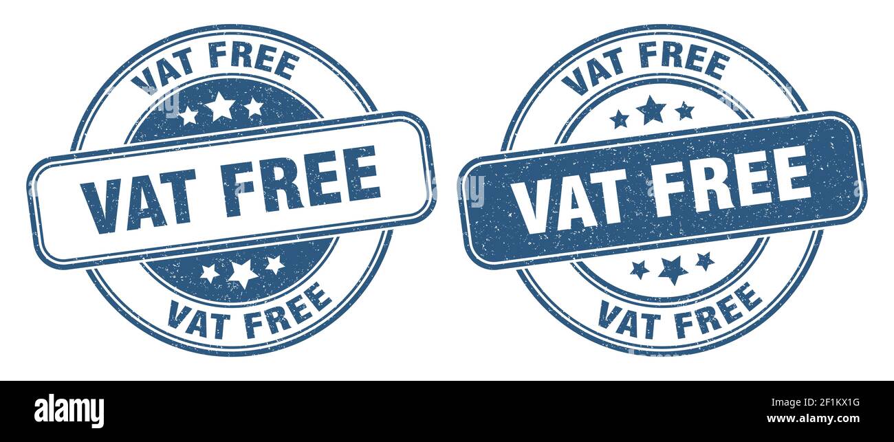 vat free stamp. vat free sign. round grunge label Stock Vector Image ...