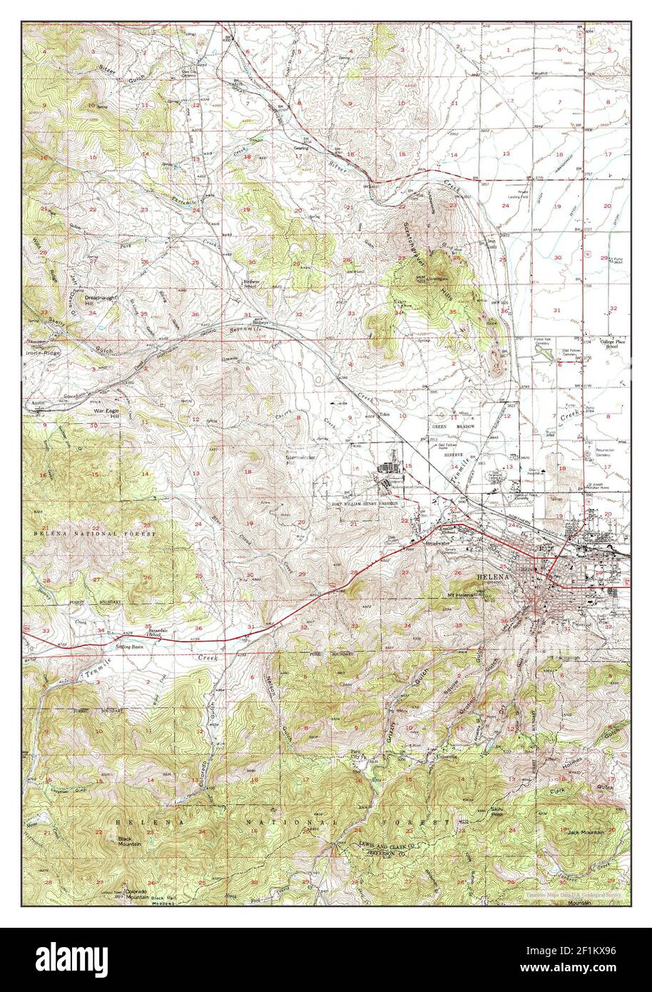 Old map of helena Cut Out Stock Images & Pictures - Alamy