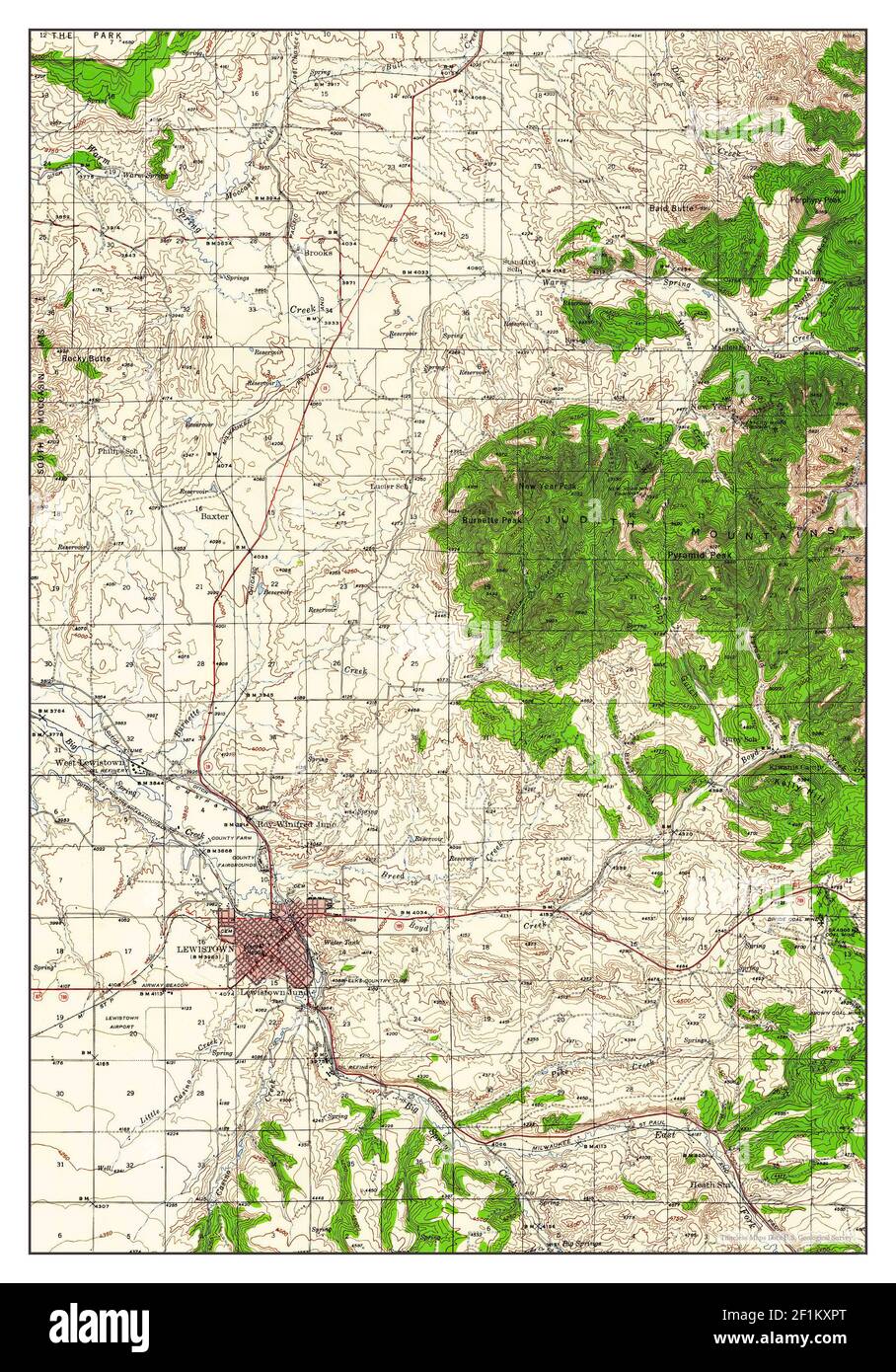 Map of lewistown hi-res stock photography and images - Alamy