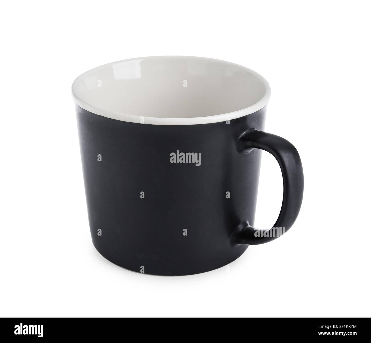 Empty cup on white background Stock Photo - Alamy