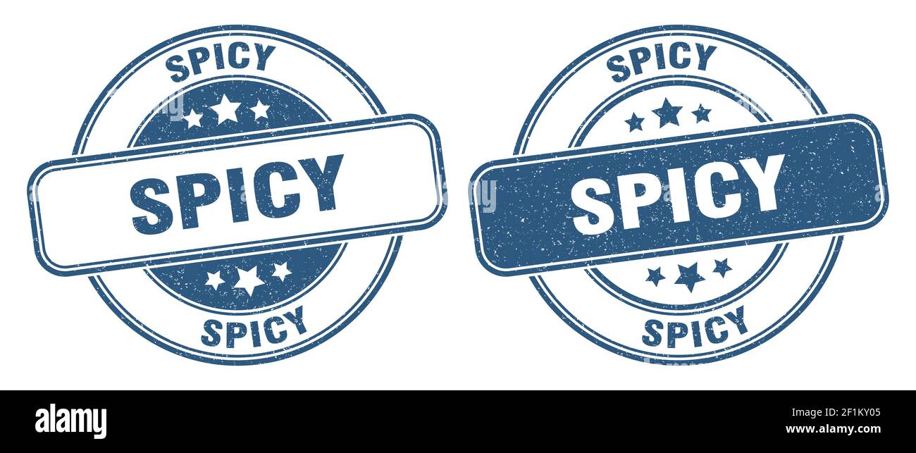 spicy stamp. spicy sign. round grunge label Stock Vector Image & Art ...