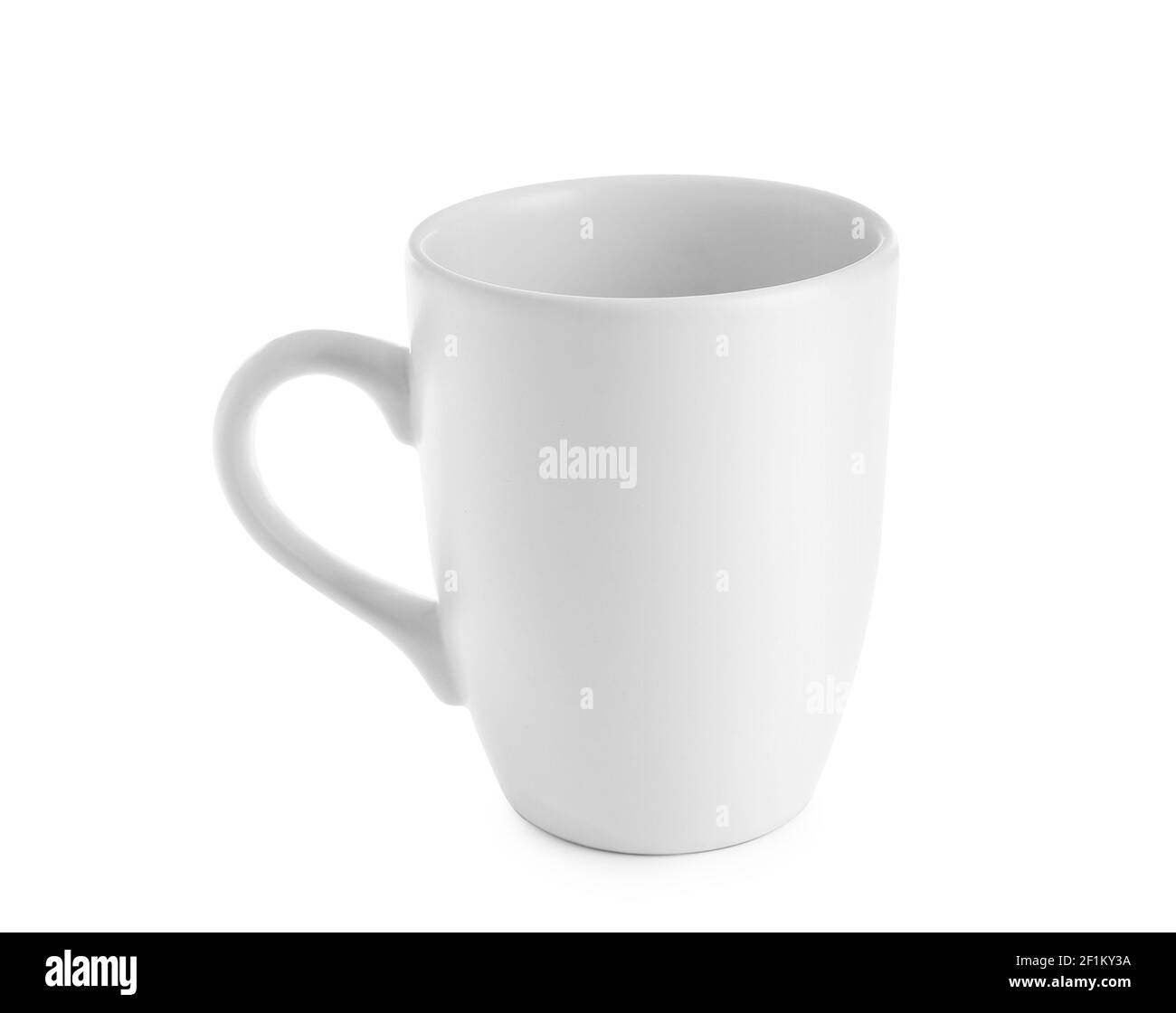 Empty cup on white background Stock Photo - Alamy