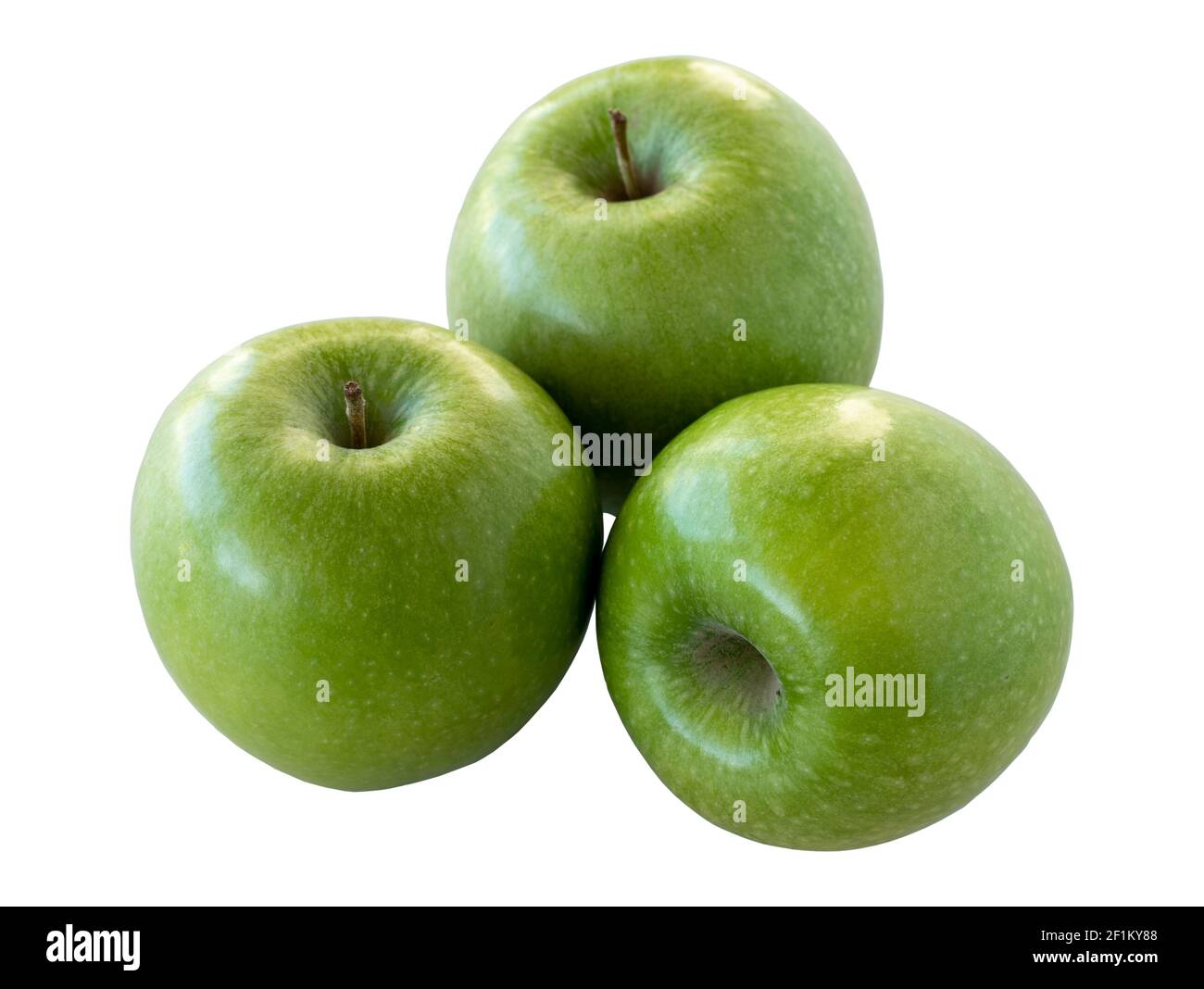 Green sour apple isolated on white background Stock Photo - Alamy