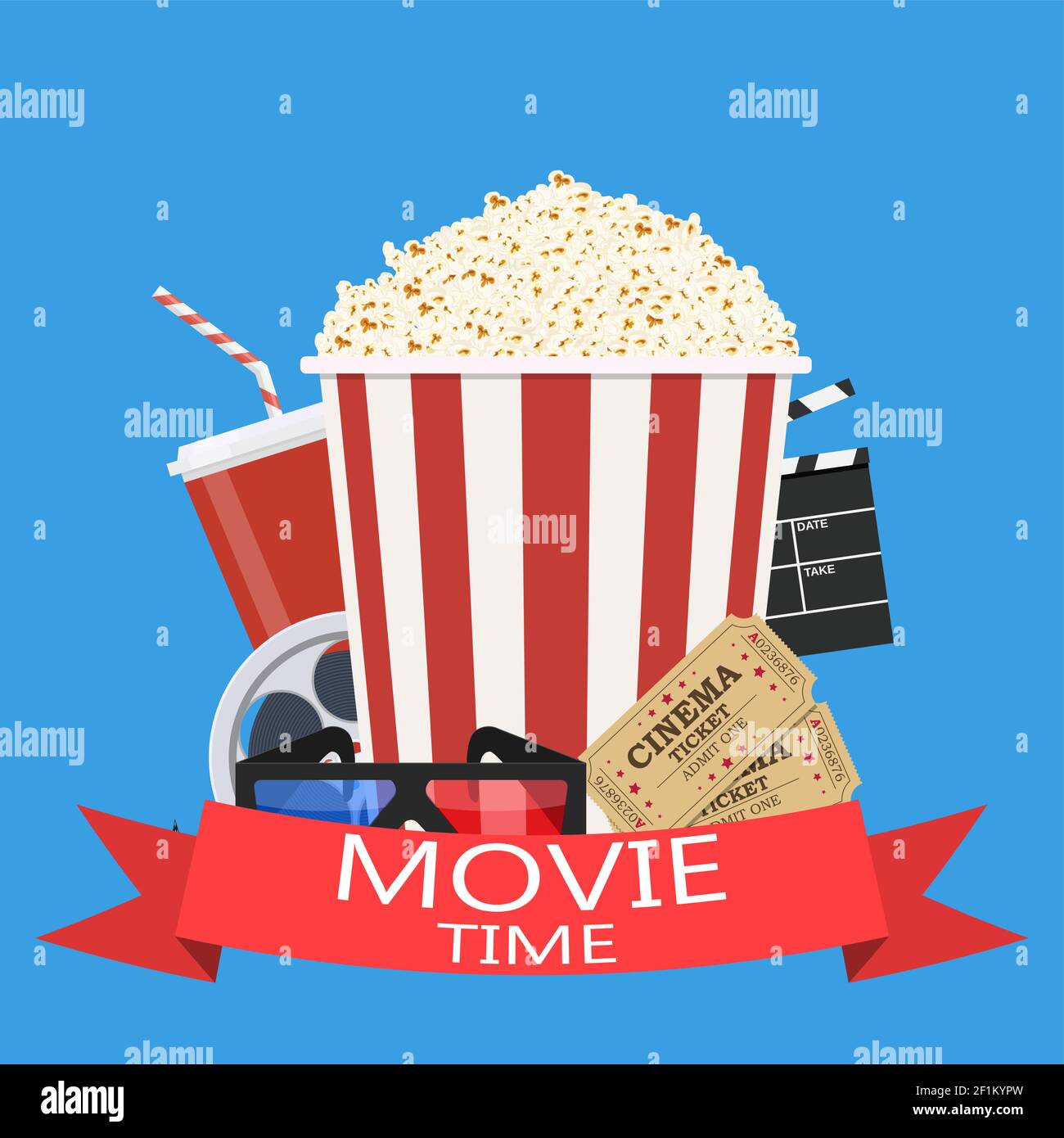 Online cinema poster template Stock Vector Images - Alamy