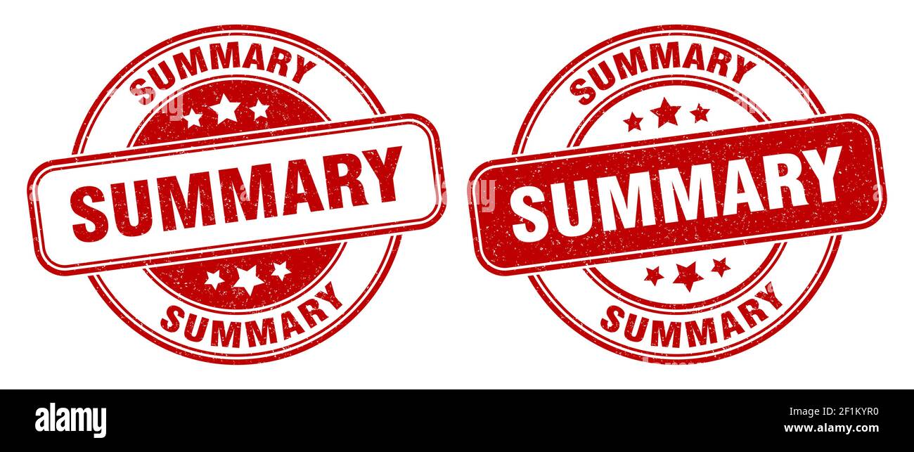 summary stamp. summary sign. round grunge label Stock Vector Image ...