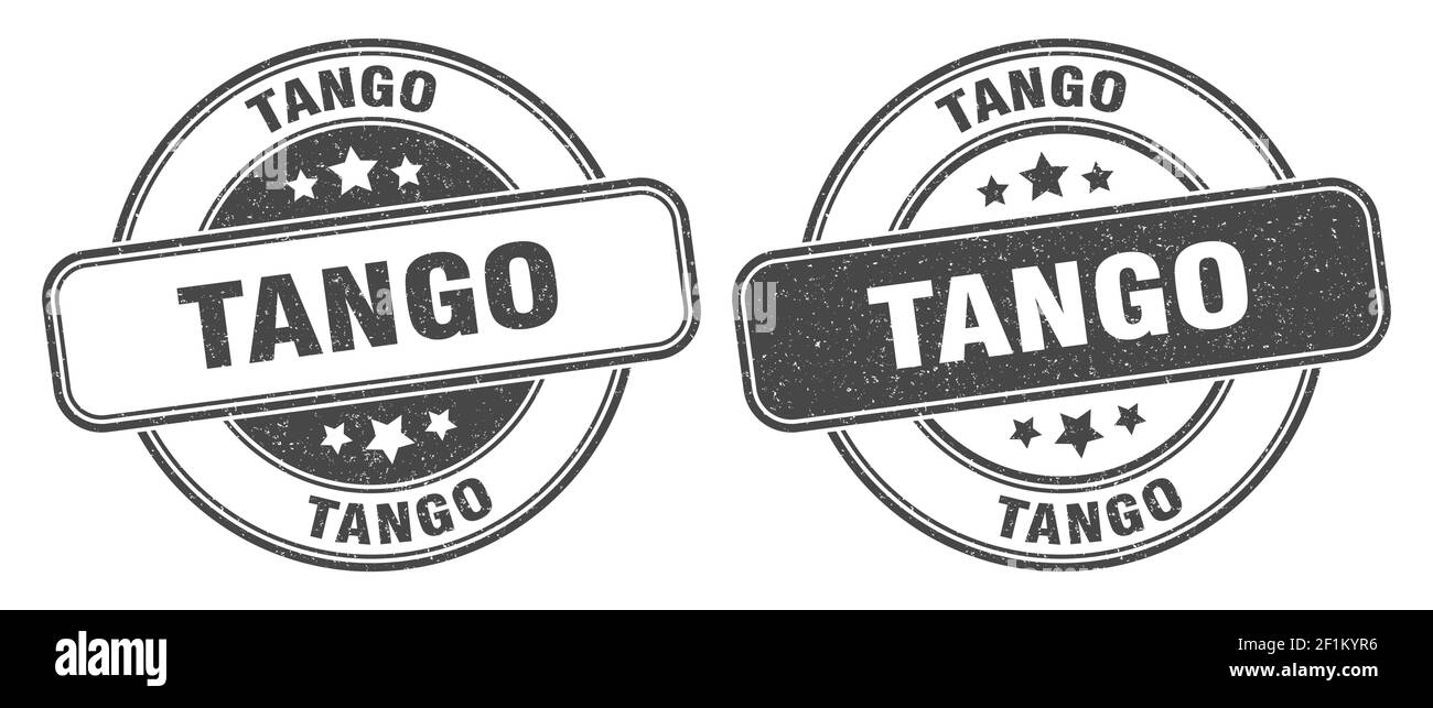 tango stamp. tango sign. round grunge label Stock Vector Image & Art ...