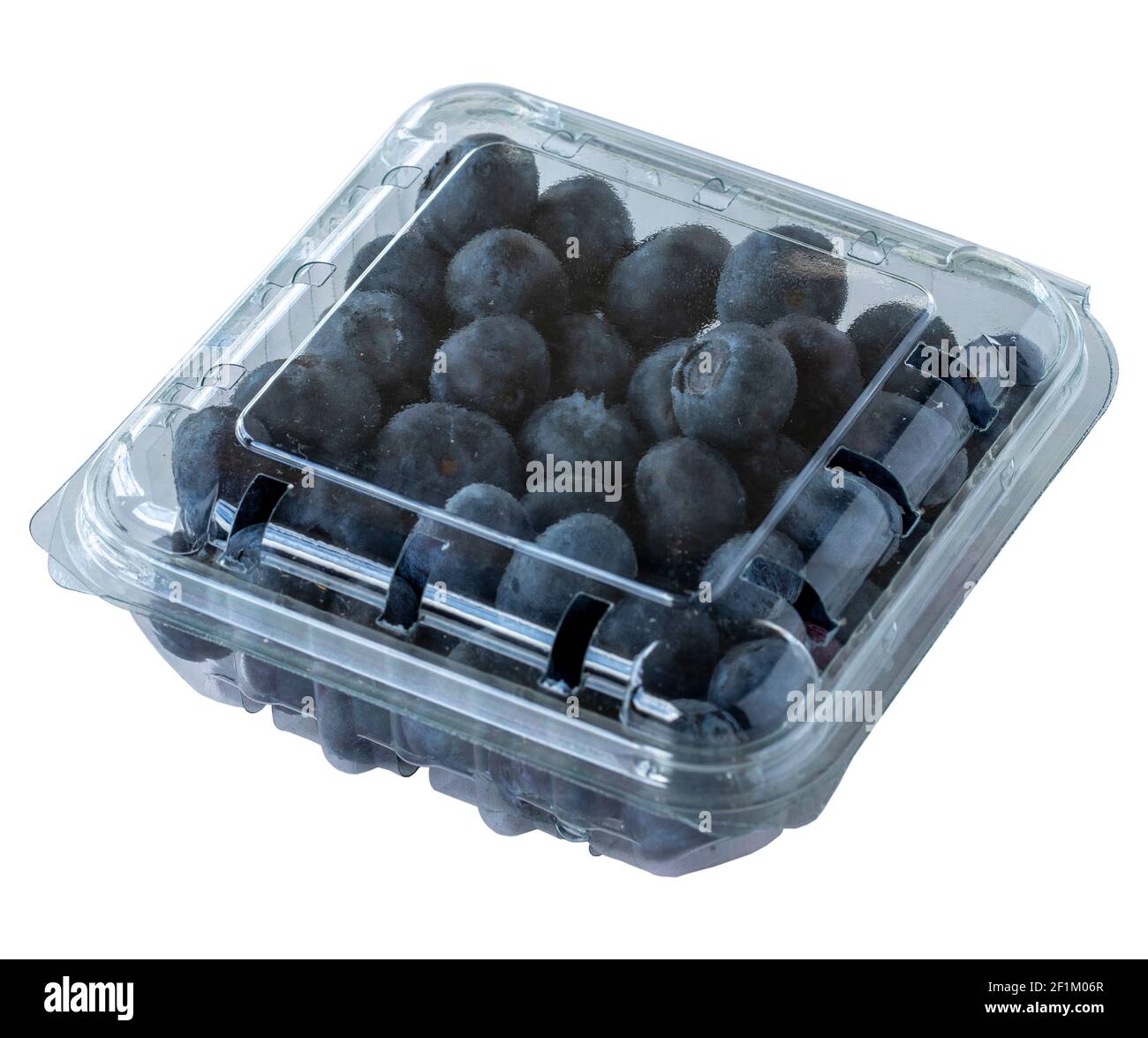 Packed blueberries isolated on white background Stock Photo - Alamy