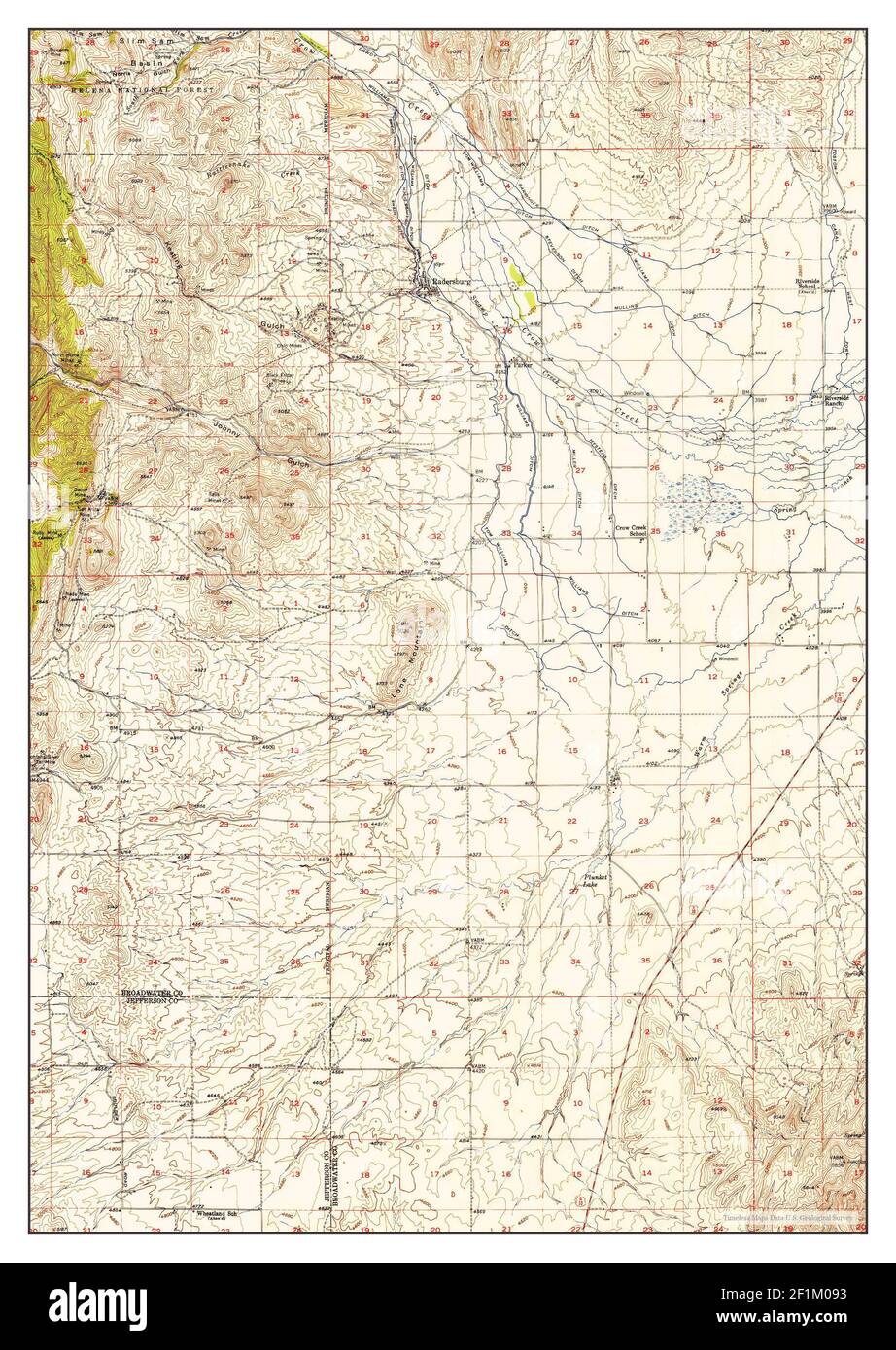 Map of radersburg montana hi-res stock photography and images - Alamy