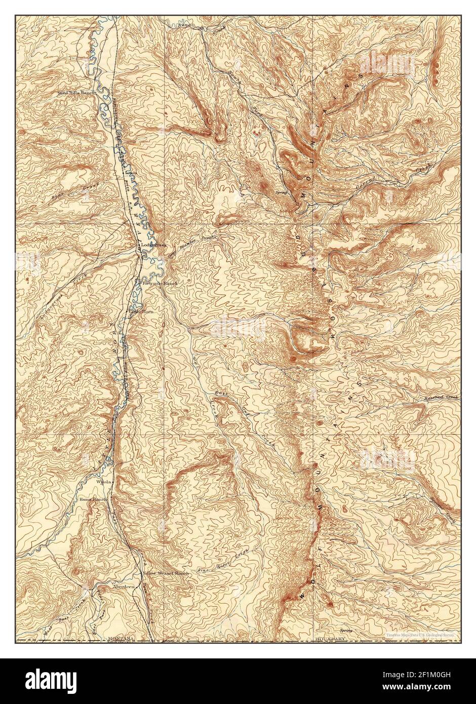 Map of rosebud montana hi-res stock photography and images - Alamy