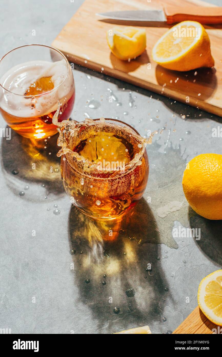 Splashing drink hi-res stock photography and images - Alamy