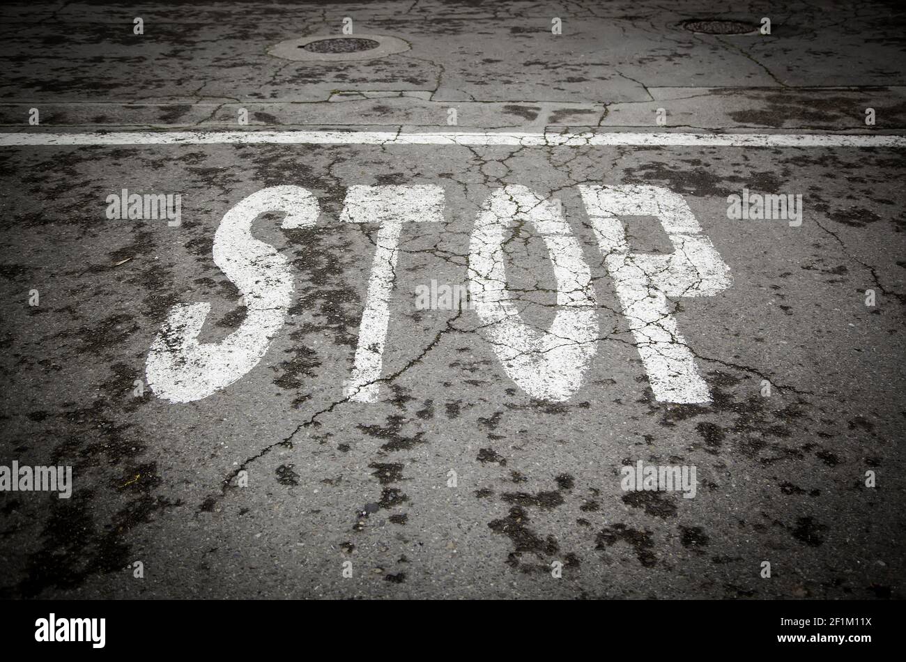 Detail of traffic sign for vehicles, protection and security Stock ...