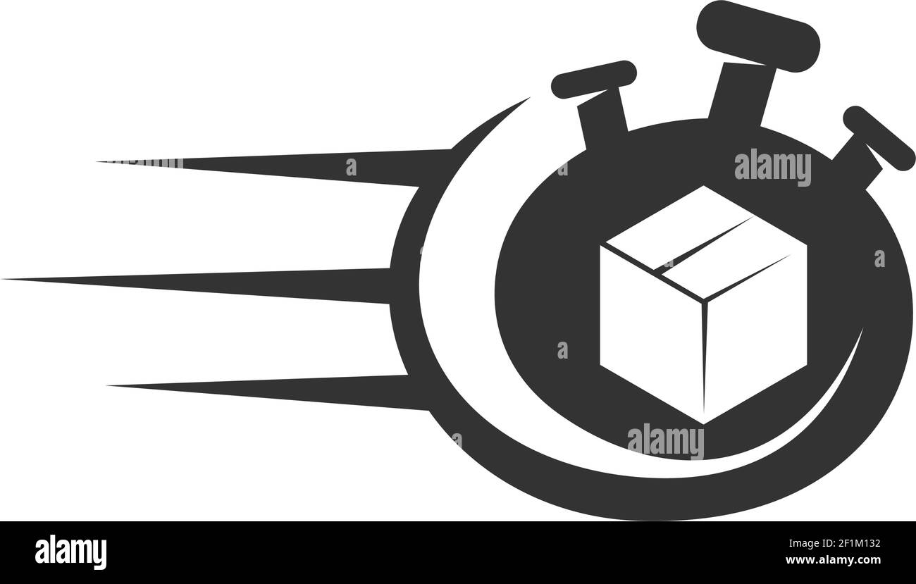 Fast delivery Speed Time Design Graphic Template Isolated Stock Vector ...